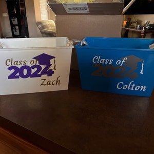 Personalized Graduation Basket, Custom Class of 2025 Bucket, Grad Gift ...
