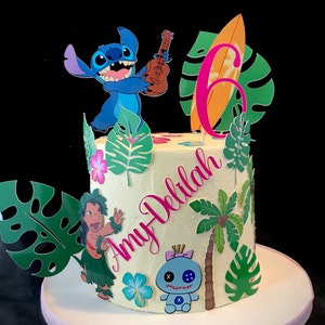 Lilo and Stitch Cake Topper Set/ Lilo & Stitch Cake Topper/ Lilo and ...