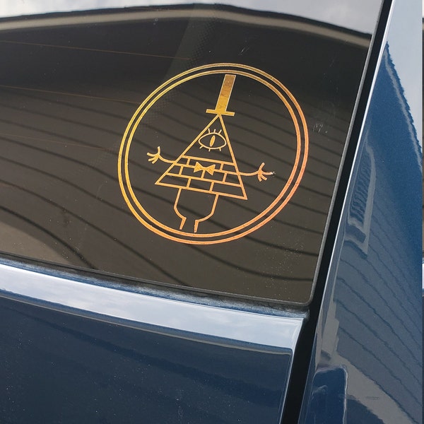 Holographic Gravity Falls Bill Cipher Magic Circle Vinyl Decal - Etsy