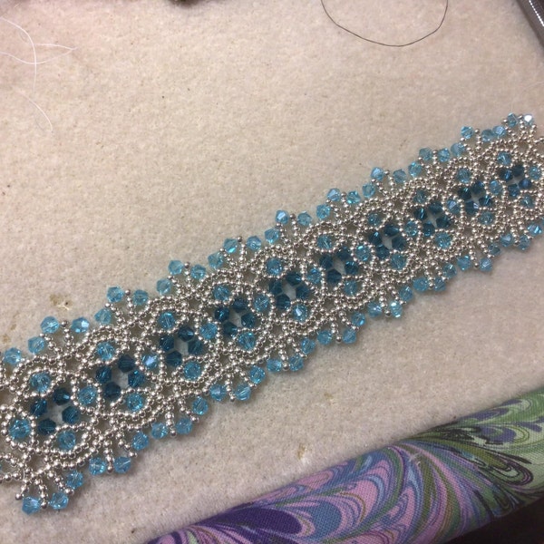 Beading Tutorial Margarita Bracelet Netting Stitch - Etsy