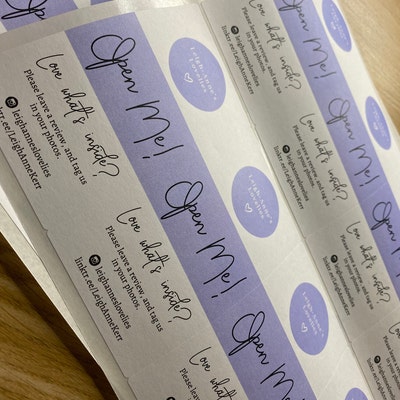 Small Business Logo Box Seal Stickers Package Box Seals - Etsy