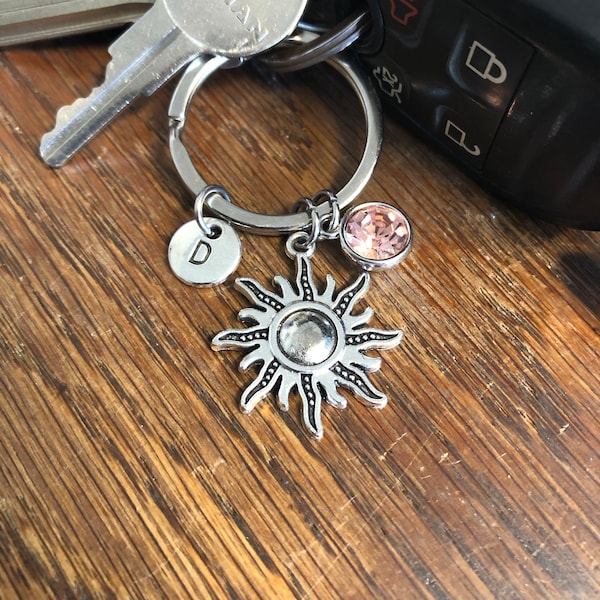 Sun Keychain, Sun Keyring, Sun Key Ring, Sun Key Chain, Sun Gift, Sun ...