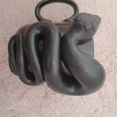 Whte Snake Mugpolymer Clay Mugpersonalized Muggift Mug - Etsy