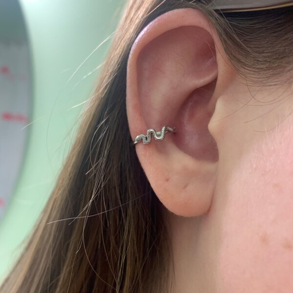 316L Stainless Steel Snake Conch Earring, Conch Clicker, Conch Hoop ...