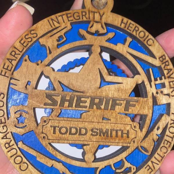 Personalized Police/ Sheriff /deputy Christmas Keepsake Ornament | Gift ...