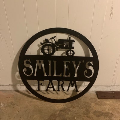 Personalized Metal Farm Sign Metal Ranch Sign Custom Metal - Etsy