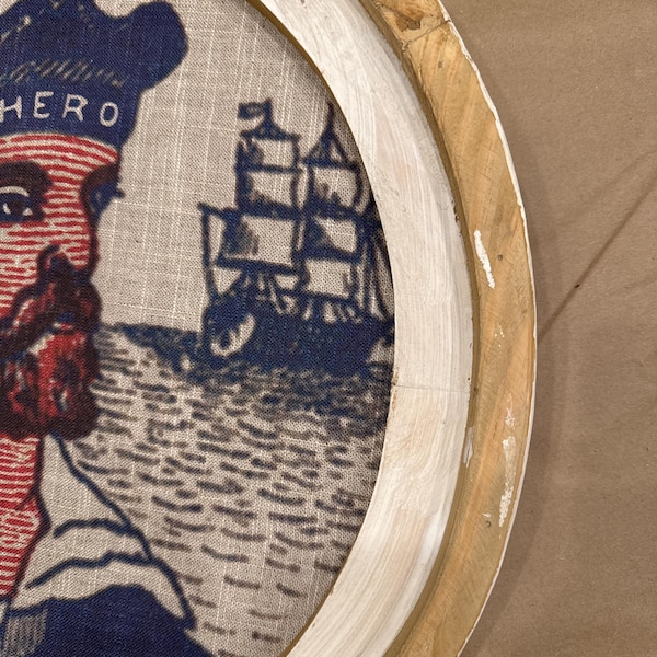 Ship Captain Wall Art | 20" X 20" | Coastal Wall Decor | Linen & Burlap ...