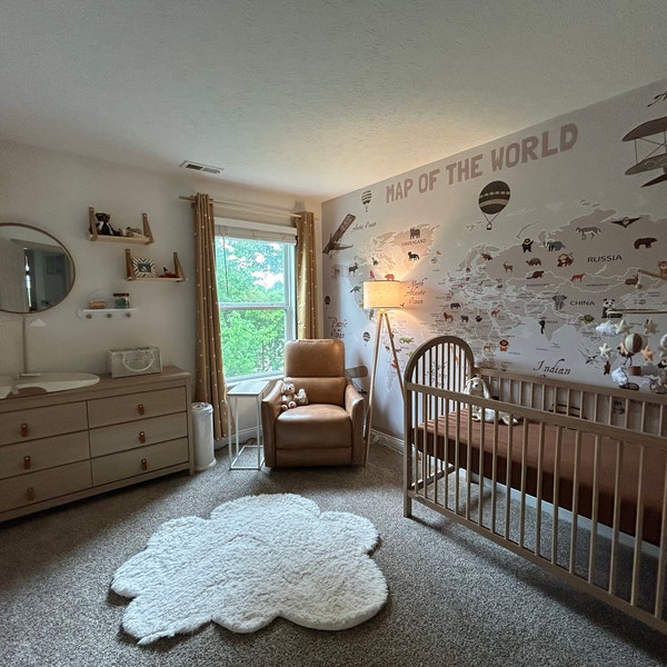 Cloud Rug Nursery Ivory | Decorative Floor Mat - Etsy