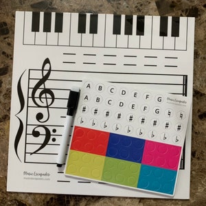 Music Notes, Rhythm Magnet Fraction Tiles for Music Center, Elementary ...