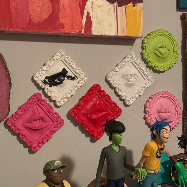 Red Lips Sculpture Wall Art Decor / Eclectic Mouth Art Funky Eccentric ...