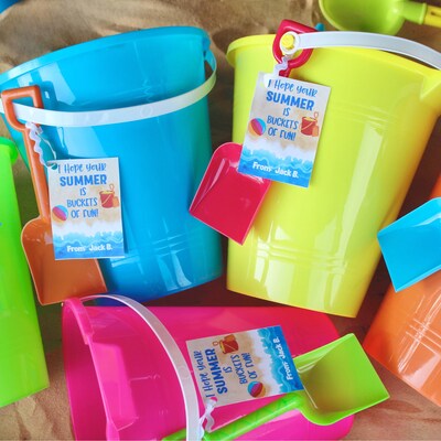 Bucket of Fun Gift Tag, Teacher and Staff Appreciation, End of School ...