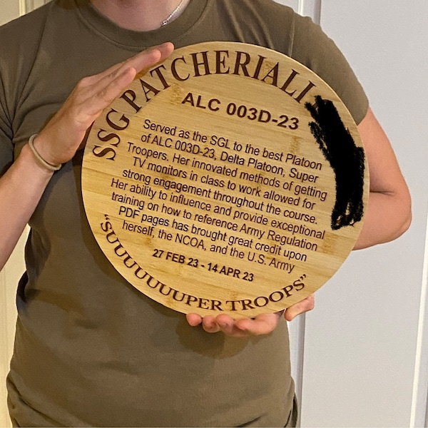 U.S Army Retirement Laser Engraved Display - Etsy