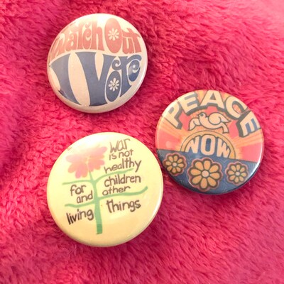 Vintage Style Protest Pins - Etsy