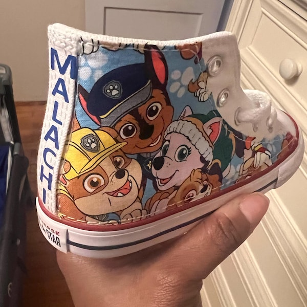 Custom Paw Patrol Converse Sneakers: Handmade Birthday Gift - Etsy