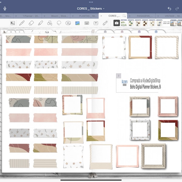 Metallic Realistic Digital Planner Coils - Gold, Silver, Rose Gold ...