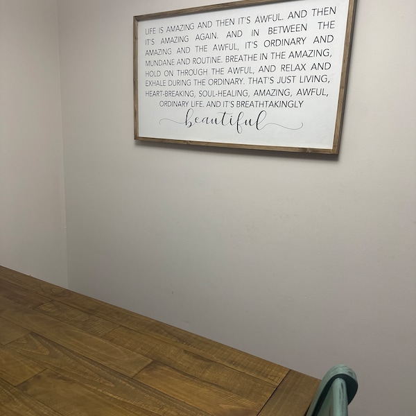 Life is Amazing Sign|life is Amazing Framed Sign|home Decor Life Sign ...