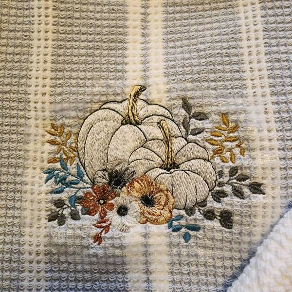 Floral Pumpkin Embroidery Design, Autumn Embroidery File, Thanksgiving ...
