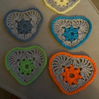 Crochet Pattern. Part 1 Heart in Bloom Motif. Instant Digital Download ...