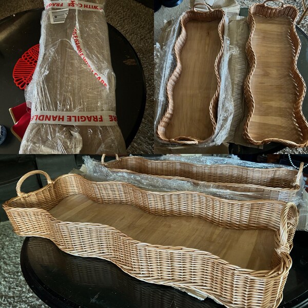 Rattan Bookshelf, Wicker Free Standing Bookshelf, Handmade Rattan Shelf ...