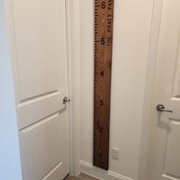 Hand Routed Knotty Pine Growth Chart Ruler - Kids Height Chart ...