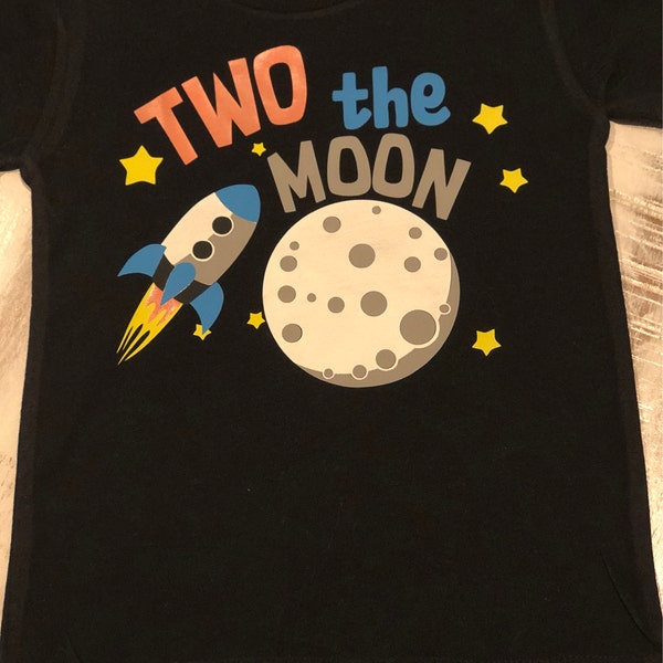 Two the Moon Svg Png Cut File, 2nd Birthday SVG, Two Birthday File ...
