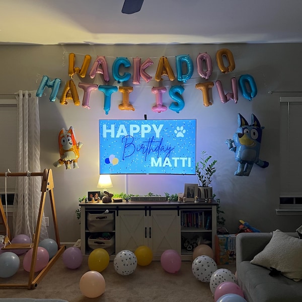 Wackadoo They're Two Custom Name Letter Balloon Kit 2nd Birthday Party ...