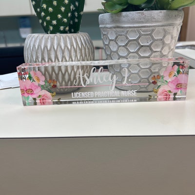 Custom Teacher Desk Plaque, Teacher Desk Name Plate, Desk Accessory for ...