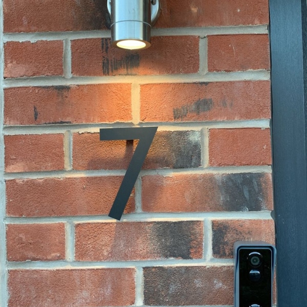 Modern House Numbers | Contemporary Floating House Sign - Etsy UK