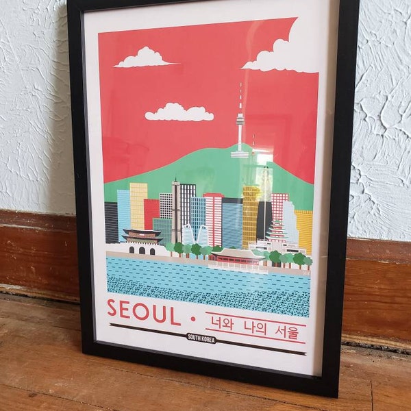 Seoul Print - South Korea Poster | Travel Poster - Etsy
