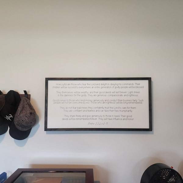 Custom Bible Verse Wall Art-custom Scripture-wood Framed Sign ...