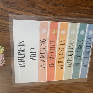 Personalized School Counselor Door Sign, Customized Where is the School ...