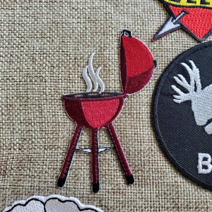3" Red BBQ Grill - Grilling/barbecue - Camping - Iron on Applique ...