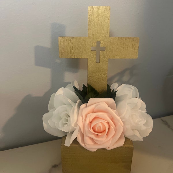 Pack of 10 Baptism Centerpieces With LED Lights • Christening ...