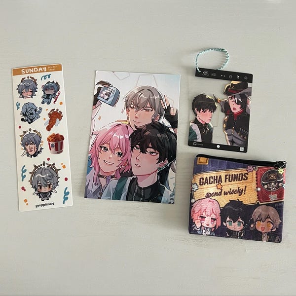 Original Gyuppiimart Konbini Pixel Art Prints 5x7 Melon Soda Omurice ...