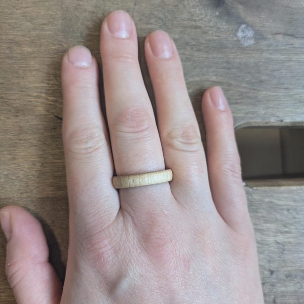 Wood Turned Ring Made to Order in the UK From Beautiful Mahogany - Etsy