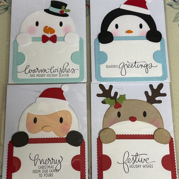 Snowman Christmas Gift Card Holder, Gift Card Pocket, Gift Card Tag ...