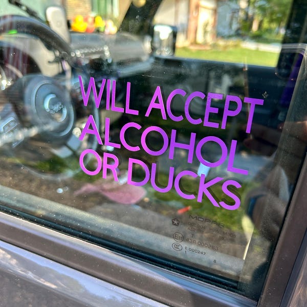 I'm Over 21 Please Leave Alcohol Instead of Ducks Decal - Etsy
