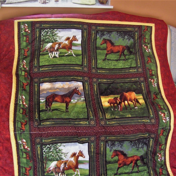 Snowy Log Cabin Fabric Panel 43"x36", Log Cabin Canoe Lake, Art ...