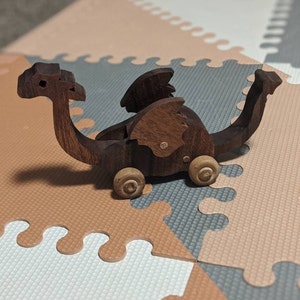 Puff the Magic Dragon Toy, Wood Kids Toy Dragon, Handmade Wood Toys ...