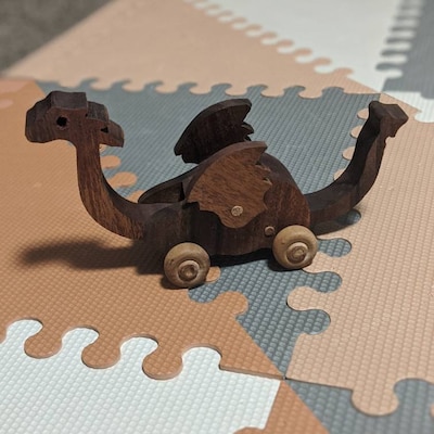 Puff the Magic Dragon Toy, Wood Kids Toy Dragon, Handmade Wood Toys ...