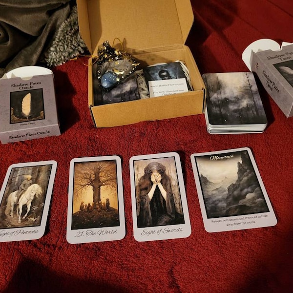 Shadow Fates Tarot and Oracle Bundle by Hattie Thorn. 2 Deck Special ...