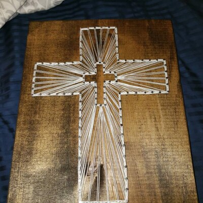 Cross String Art Jesus String Art Cross Wall Art String Art - Etsy.de