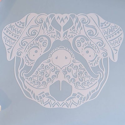 Mandala Pug SVG File for Cricut Projects and Silhouette Crafting ...