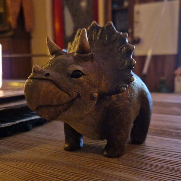 Cute Chonky Dinosaur Figure - Triceratops - Etsy