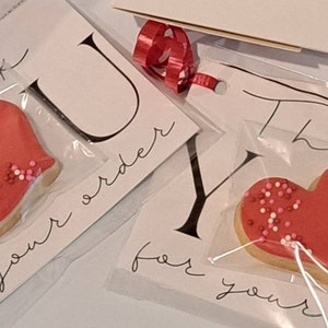 Printable Mini Cookie Card 3.5 X 5 Happy Valentine's Day Pink Scattered ...