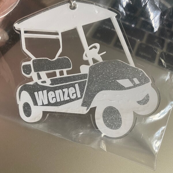 Custom Golf Cart Keychain, Golf Cart Keychain, Personalized Acrylic ...