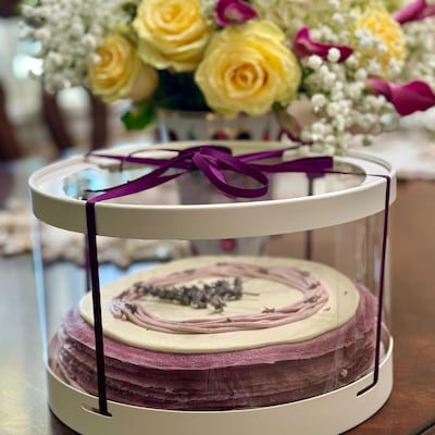 5 Sets Cake Flower Boxes With 5 Pcs Small Clear Cake Boxes,gift Box ...