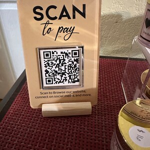 Mini QR Code Social Media Display Sign Social Media QR Code Sign Beauty ...