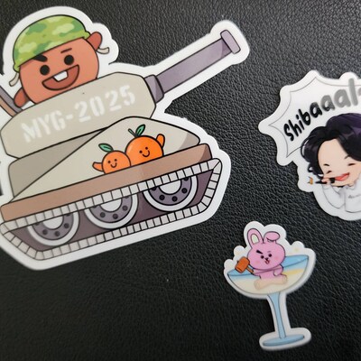 Shooky Military BTS Vinyl Waterpoof Sticker Suga Agustd Hobihearteu ...