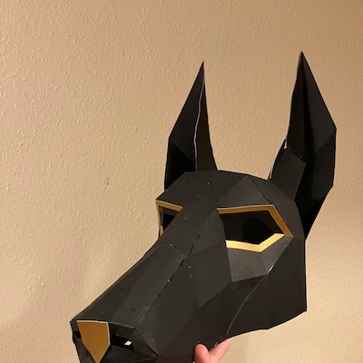 Anubis Mask / Jackal Mask DIY Paper Mask, Printable Template ...